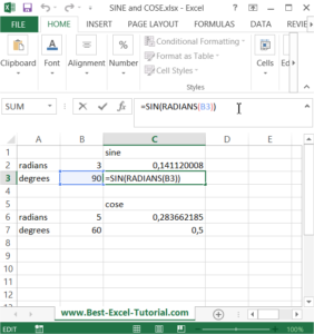 How to Use Trig Functions in Excel? - Best Excel Tutorial