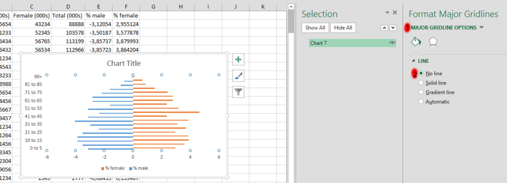 Age Population Pyramid in Excel - Best Excel Tutorial