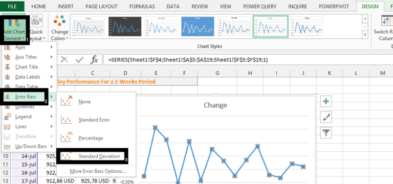 How to Make Standard Deviation Volatility Chart - Best Excel Tutorial