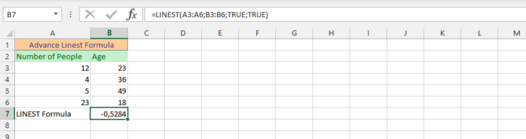 How To Use Linest Function In Excel Best Excel Tutorial