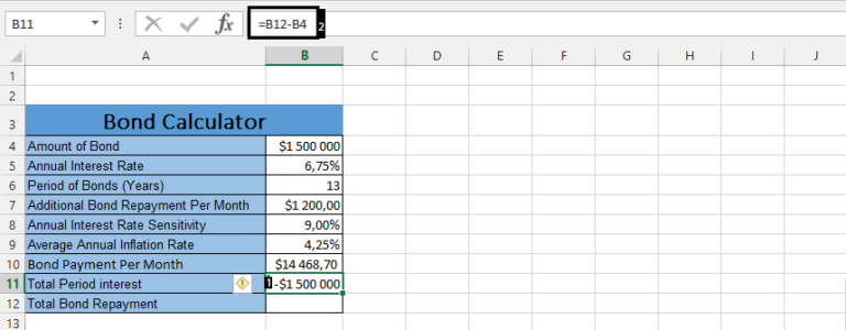 How to Create Bond Repayment Calculator - Best Excel Tutorial