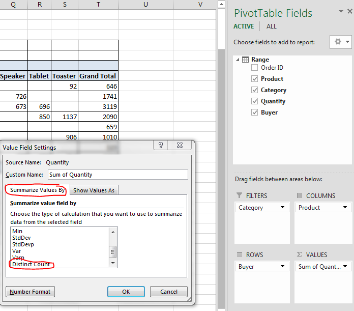 Counting Unique Values In Pivot Table Best Excel Tutorial