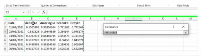 How To Insert Variance-Covariance Matrix - Best Excel Tutorial