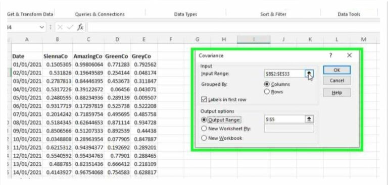 How To Insert Variance-Covariance Matrix - Best Excel Tutorial