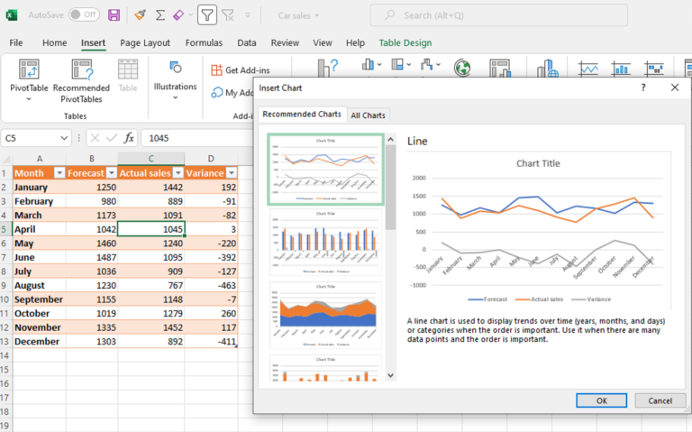 How To Insert A Variance Graph Best Excel Tutorial