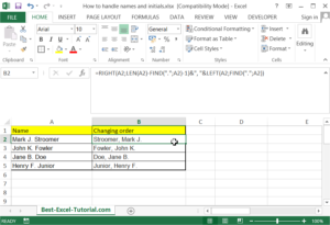 How to Write Name with Initials - Best Excel Tutorial