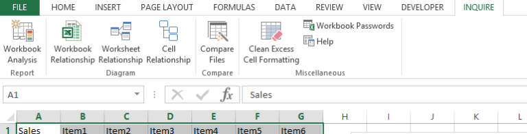 How To Activate and Use The Inquire Tab? - Best Excel Tutorial