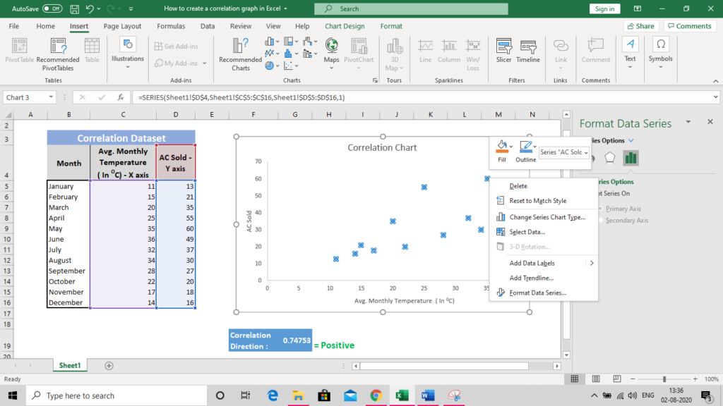 How To Make Correlation Graph In Excel Best Excel Tutorial