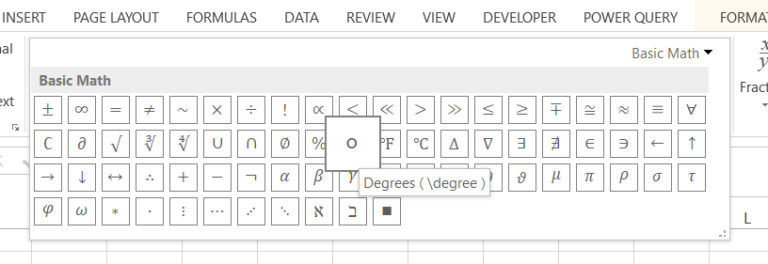 Inserting the Degree Symbol in Excel - Best Excel Tutorial