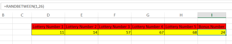 Lottery Number Generator in Excel - Best Excel Tutorial