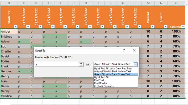 How To Create An Attendance Sheet In Excel - Best Excel Tutorial