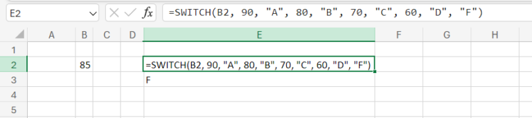 How To Use Switch Function Best Excel Tutorial 0305